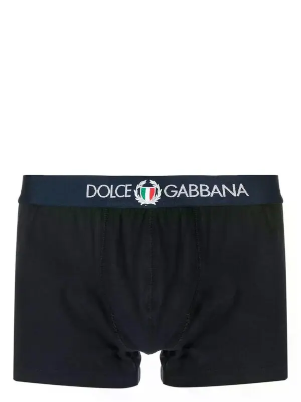 Dolce & Gabbana Logo-print Cotton Boxers - Blue