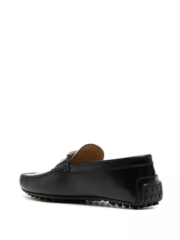 TOD'S Logo-plaque Leather Loafers