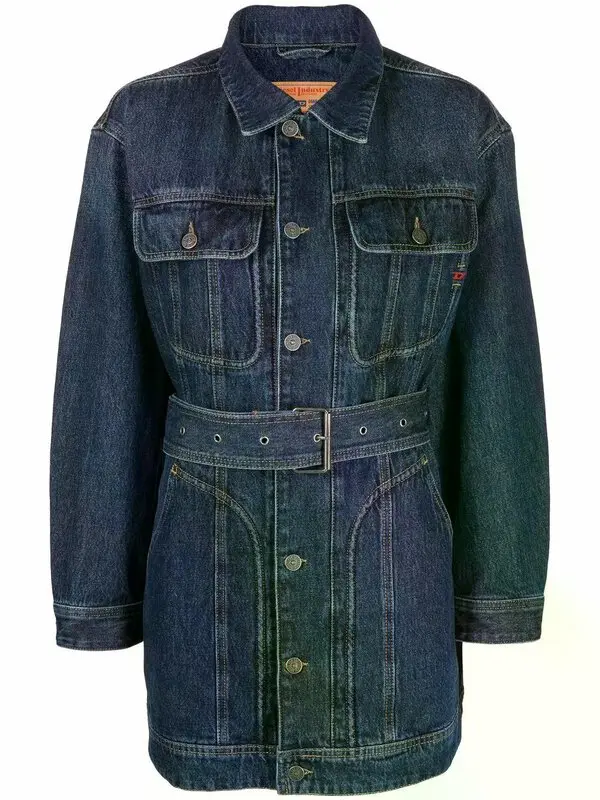 DIESEL® De-flaminia Belted Denim Jacket