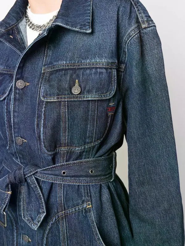 DIESEL® De-flaminia Belted Denim Jacket