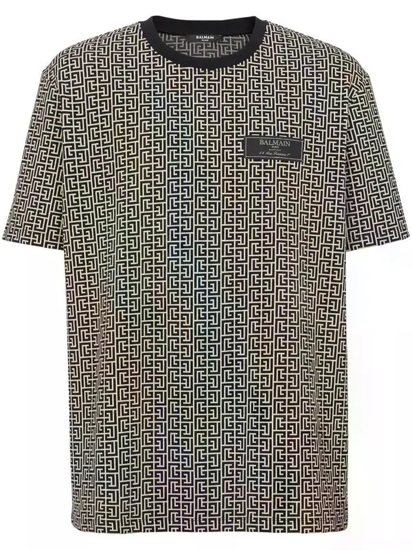 Balmain Monogram-jacquard T-shirt