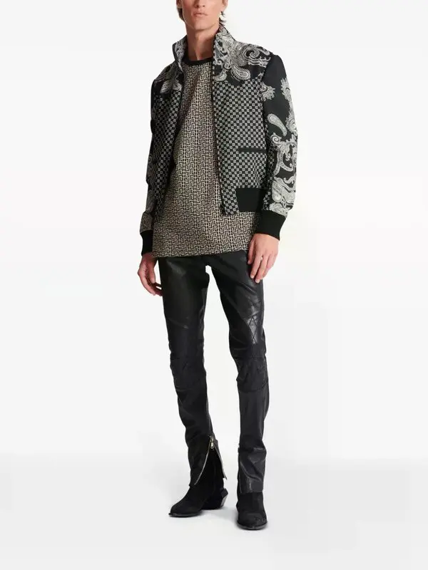 Balmain Monogram-jacquard T-shirt