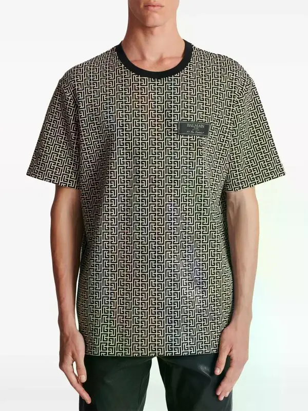 Balmain Monogram-jacquard T-shirt