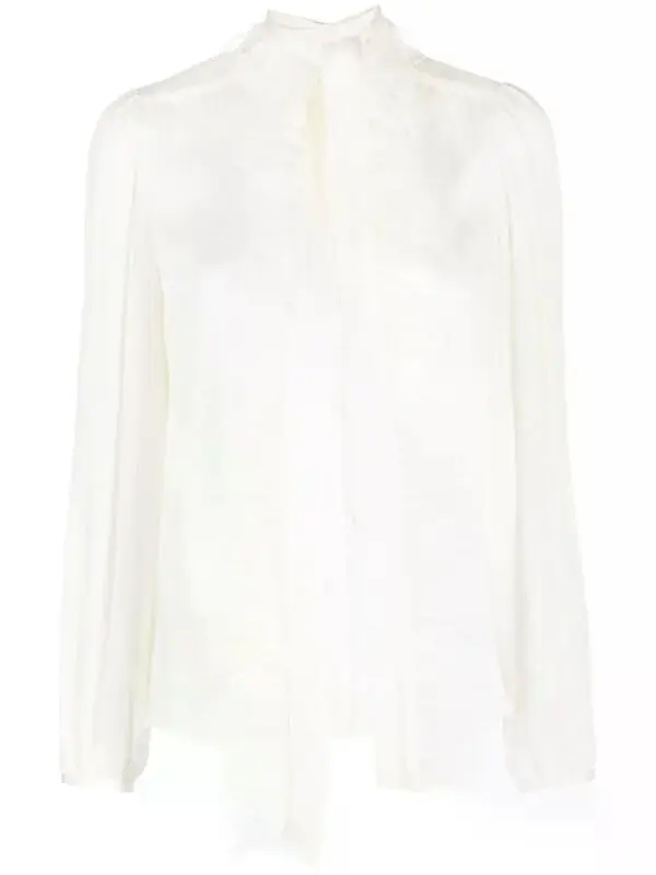 TWINSET Layered Feather-trim Blouse - Neutrals