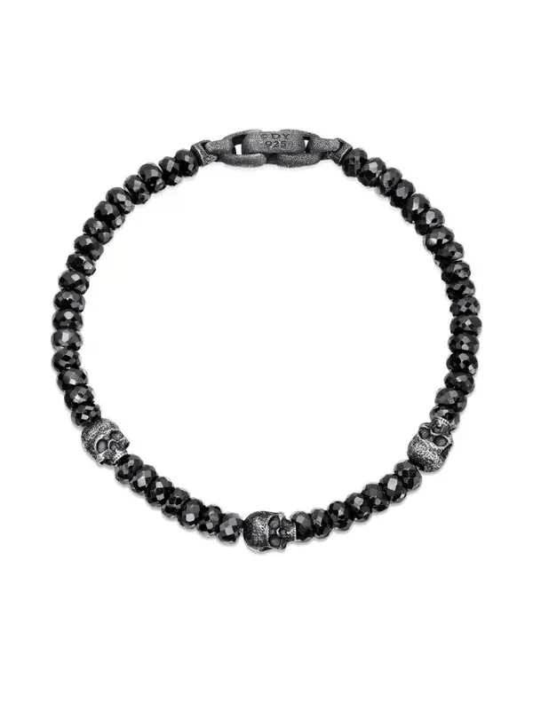 David Yurman Sterling Skull Station Bracelet