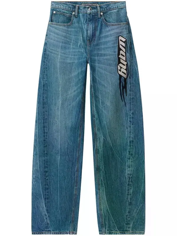 Alexander Wang Logo-patch Balloon Jeans