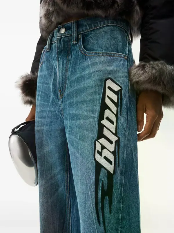 Alexander Wang Logo-patch Balloon Jeans