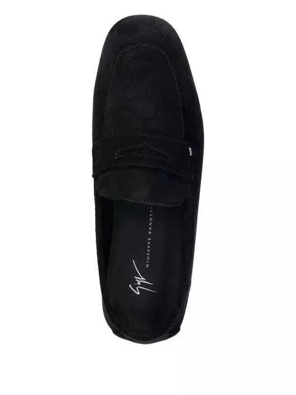 GIUSEPPE ZANOTTI Cristophe Suede Loafers - Black