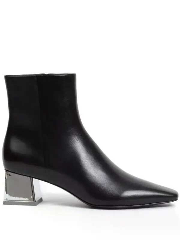 Simkhai Ryder Leather Ankle Boots With Block Heel