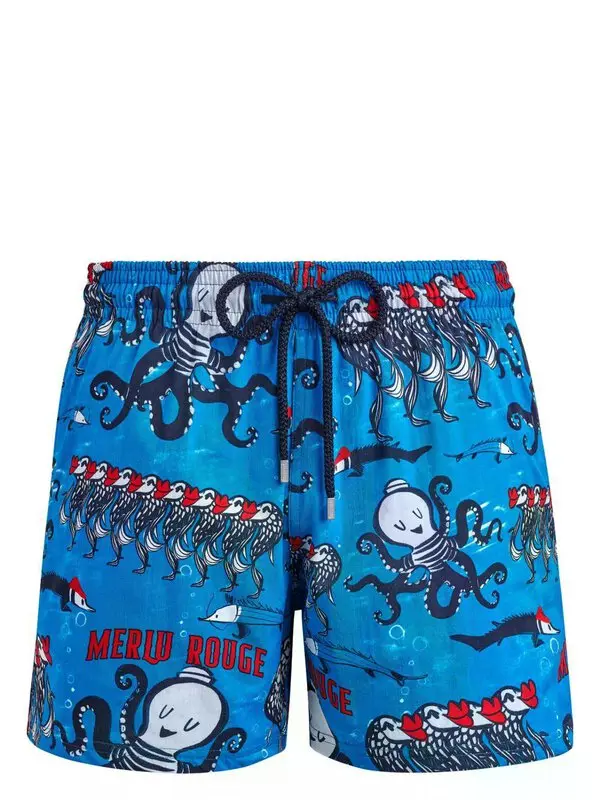 Vilebrequin Octopus-print Swim Shorts - Blue
