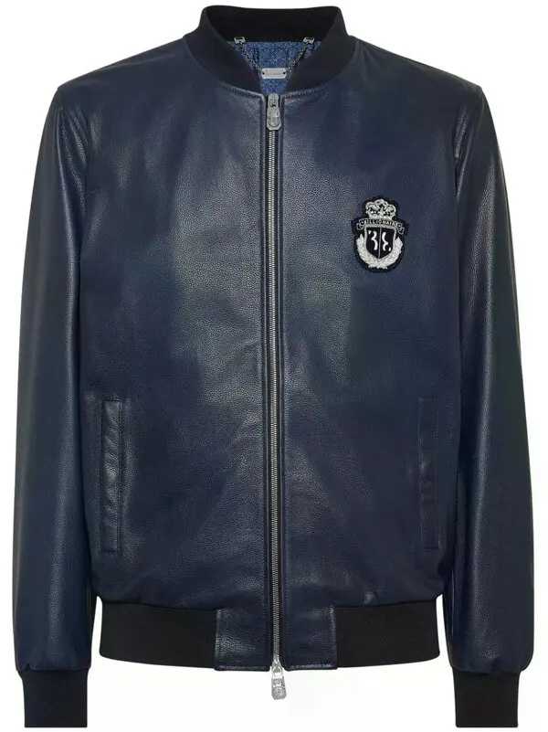 BILLIONAIRE Leather Bomber Jacket