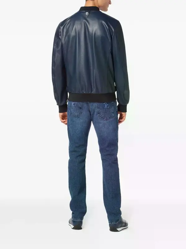 BILLIONAIRE Leather Bomber Jacket