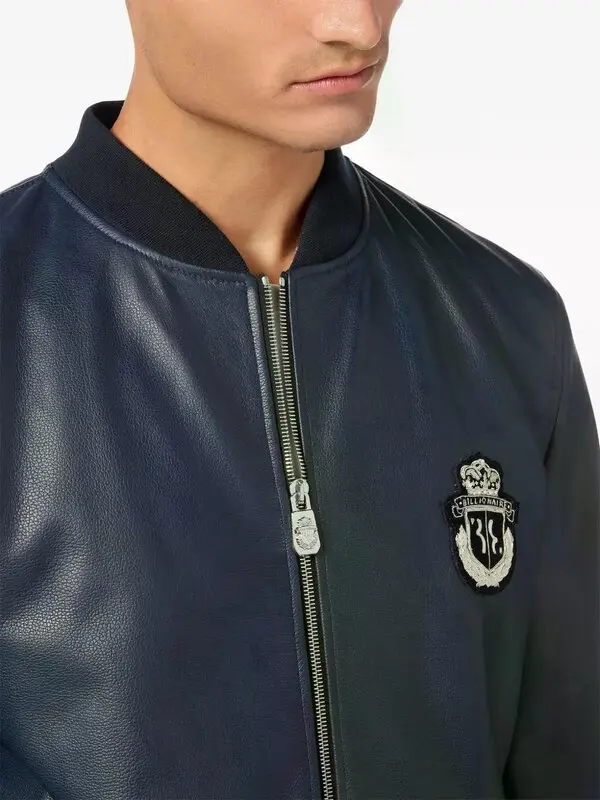 BILLIONAIRE Leather Bomber Jacket