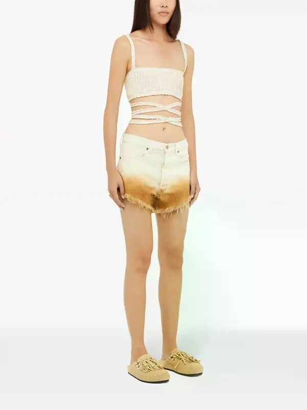 Alanui Gradient Denim Shorts