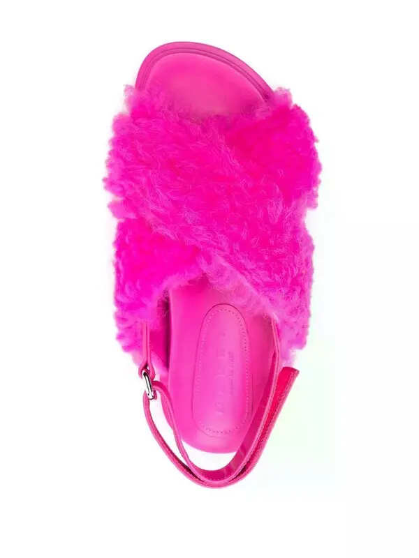 Marni Fussbet Shearling Sandals