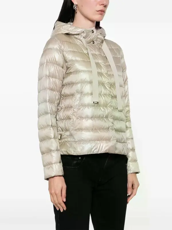 Herno Quilted Hooded Jacket - Neutrals