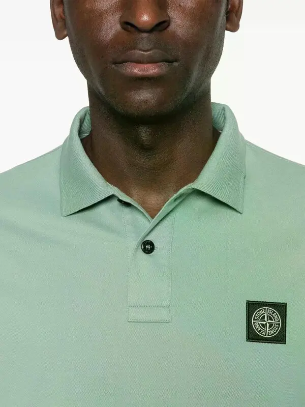 Stone Island Piqué-weave Polo Shirt