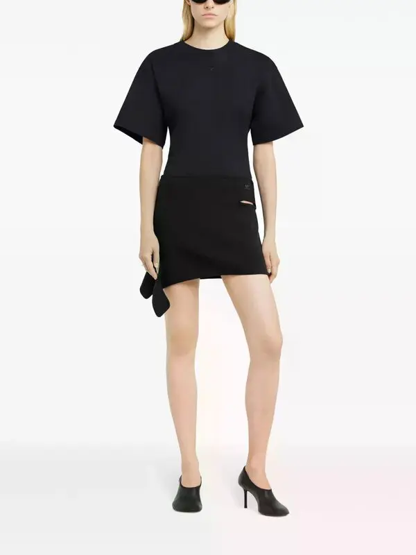 COURREGES Loop-knit Mini Skirt - Black