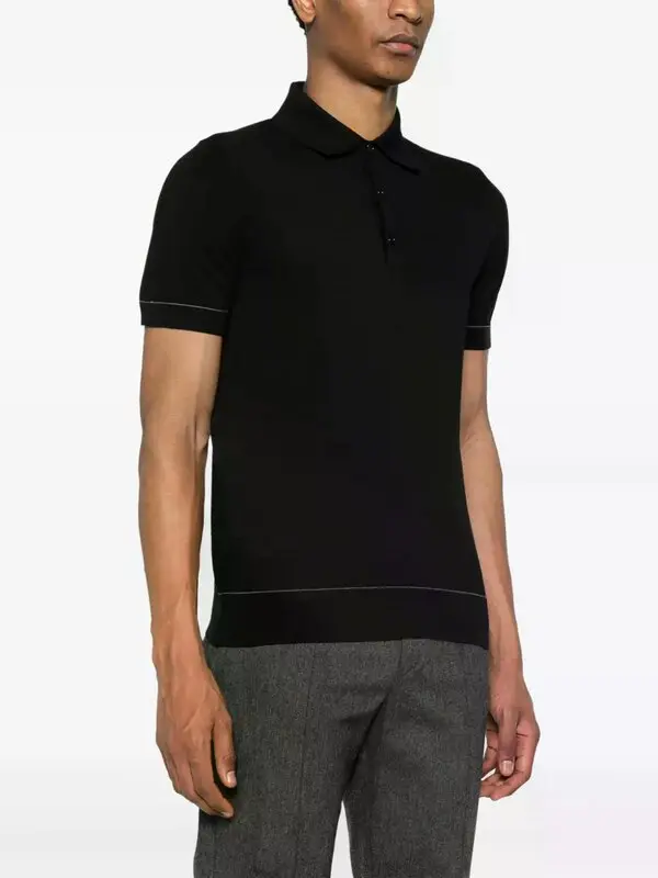 Brioni Piqué Cotton Polo Shirt