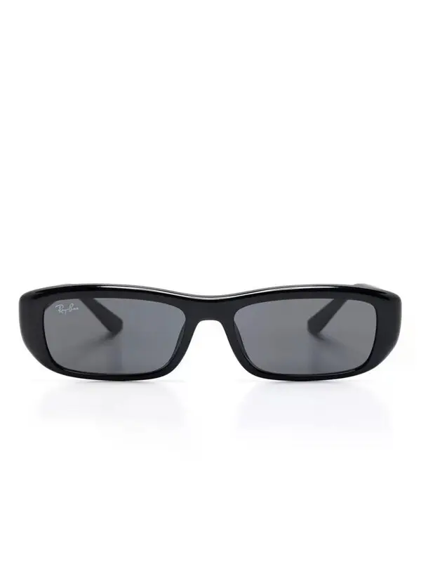 Ray-ban Rectangle Frame Sunglasses With Grey-tinted Lenses