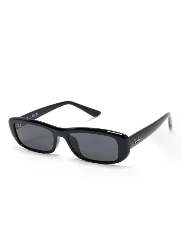 Ray-ban Rectangle Frame Sunglasses With Grey-tinted Lenses