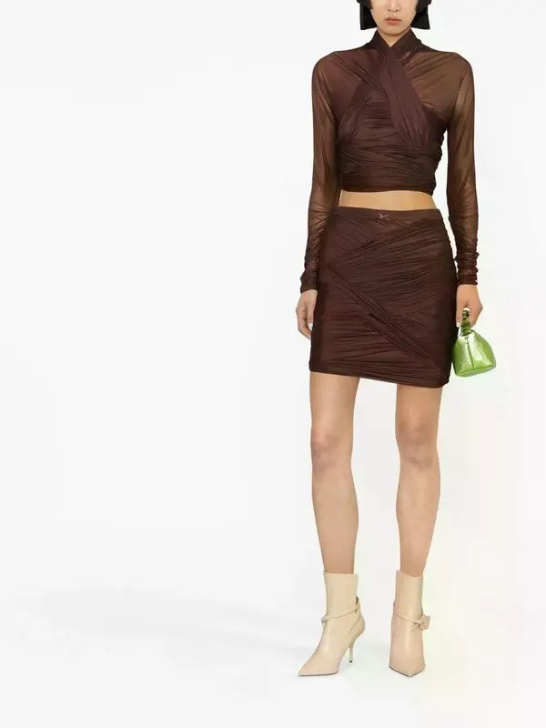 Alexander Wang Ruched Draped Skirt