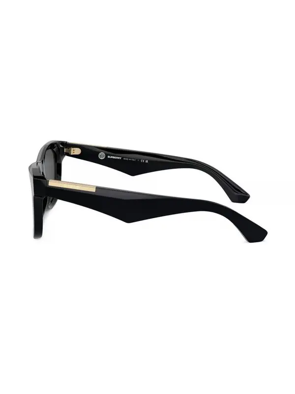 Burberry Logo-plaque Square-frame Sunglasses - Black