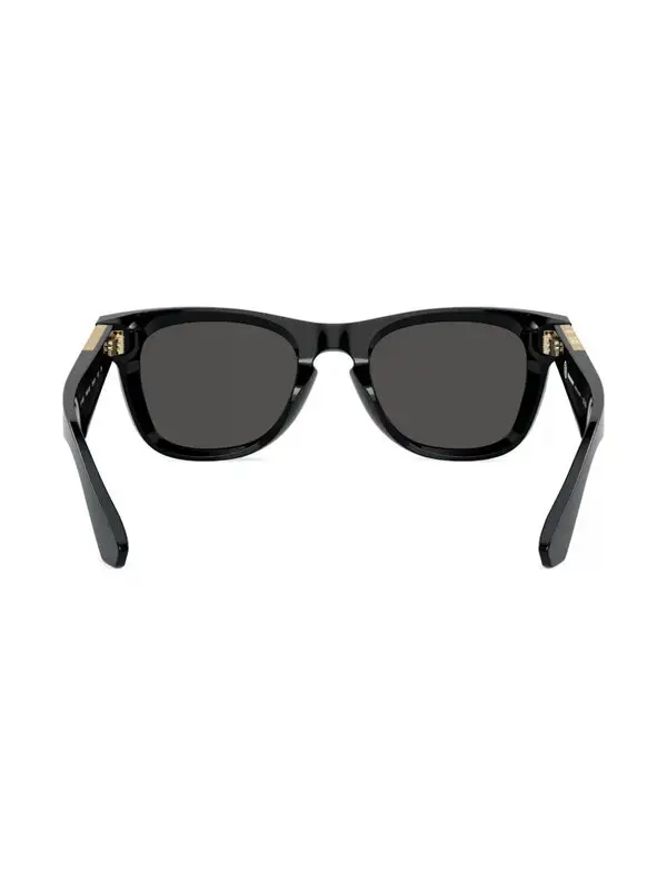 Burberry Logo-plaque Square-frame Sunglasses - Black