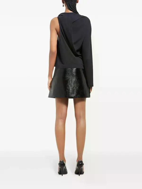 COURREGES Oblique Vinyl Mini Skirt