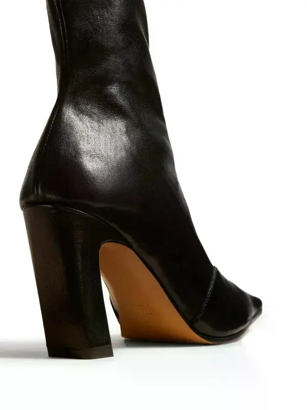 Khaite The Nevada Leather Ankle Boots