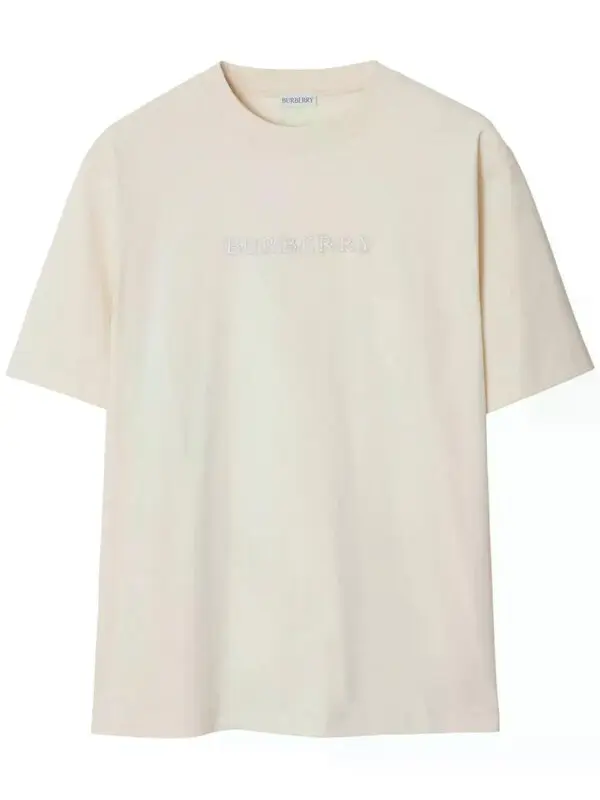 Burberry Logo-embroidered T-shirt