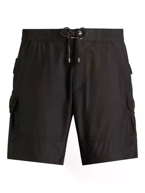 Dolce & Gabbana Tag-detail Swim Shorts - Black