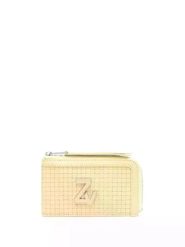Zadig&Voltaire Logo-plaque Medium Leather Wallet - Neutrals