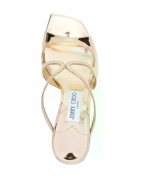 JIMMY CHOO Anise 75mm Sandals - Gold