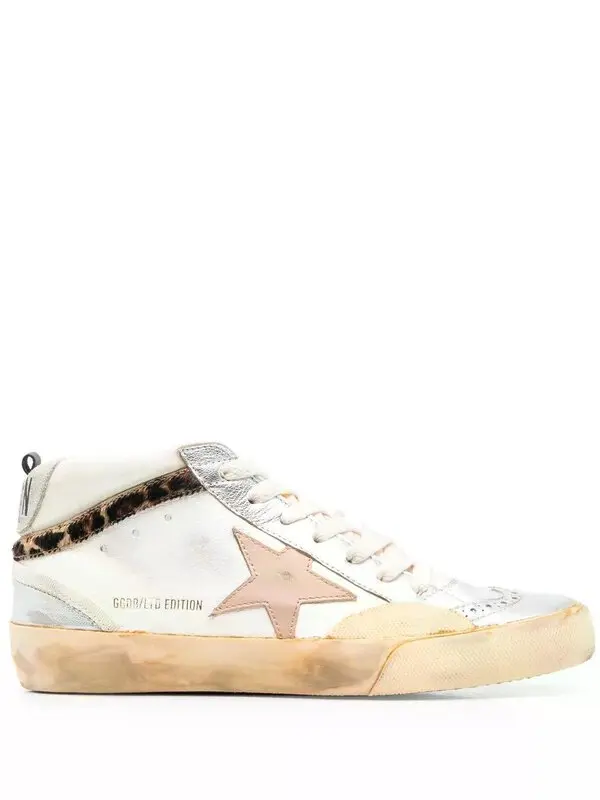 GOLDEN GOOSE Mid-star High-top Sneakers - Neutrals