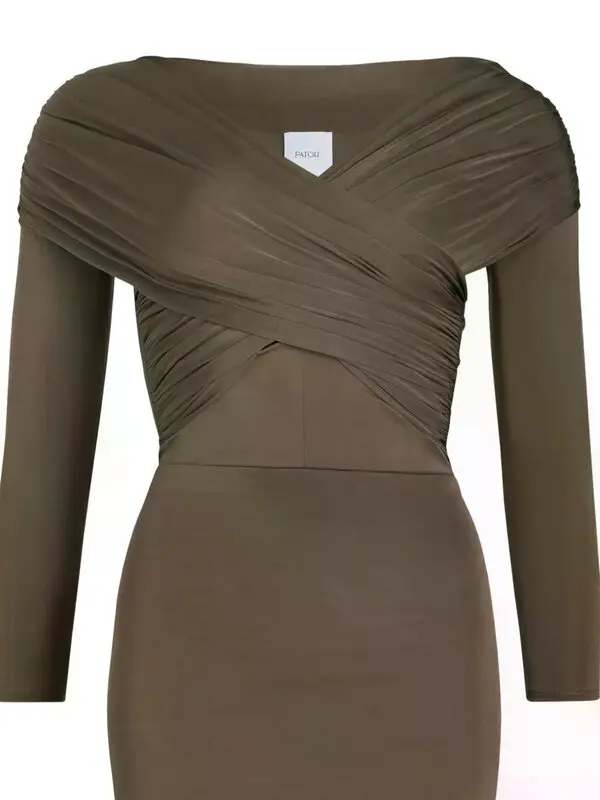 PATOU Jersey Wrap Midi Dress