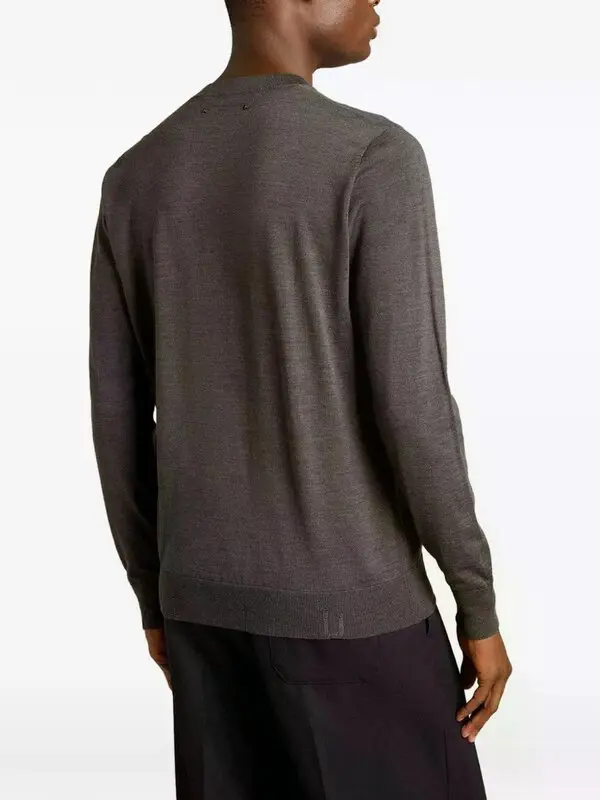 GOLDEN GOOSE Ribbed-knit Crew Neck Sweatshirt