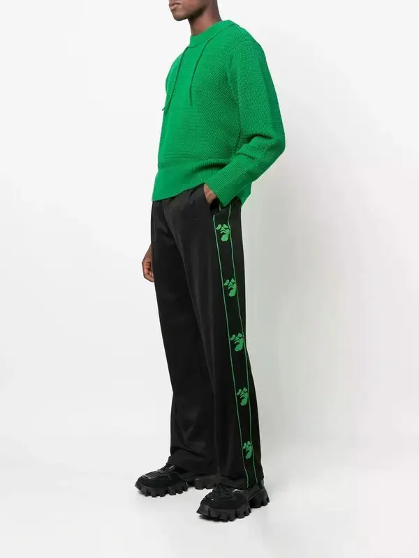 Off-White Face Band Logo-jacquard Track Pants