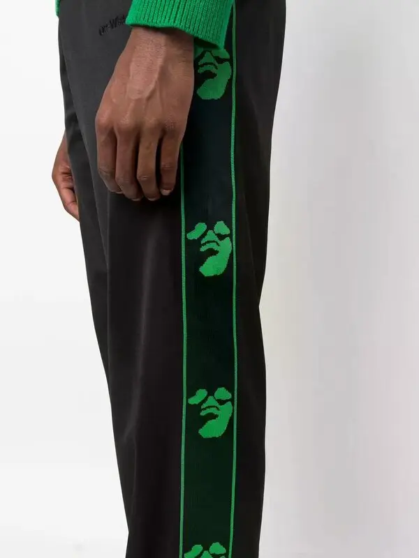 Off-White Face Band Logo-jacquard Track Pants