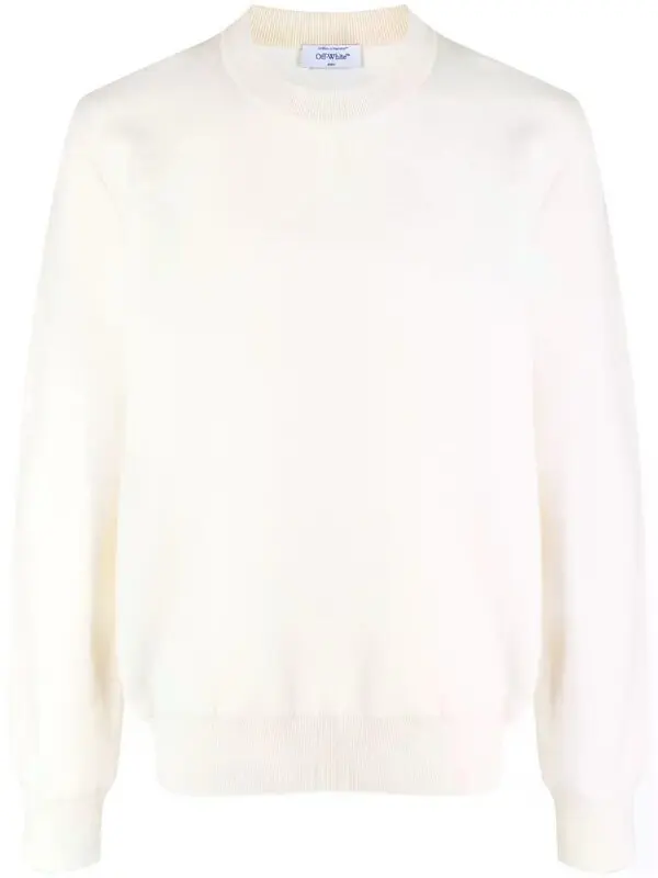 Off-White Arrows Cotton Sweatshirt - Neutrals