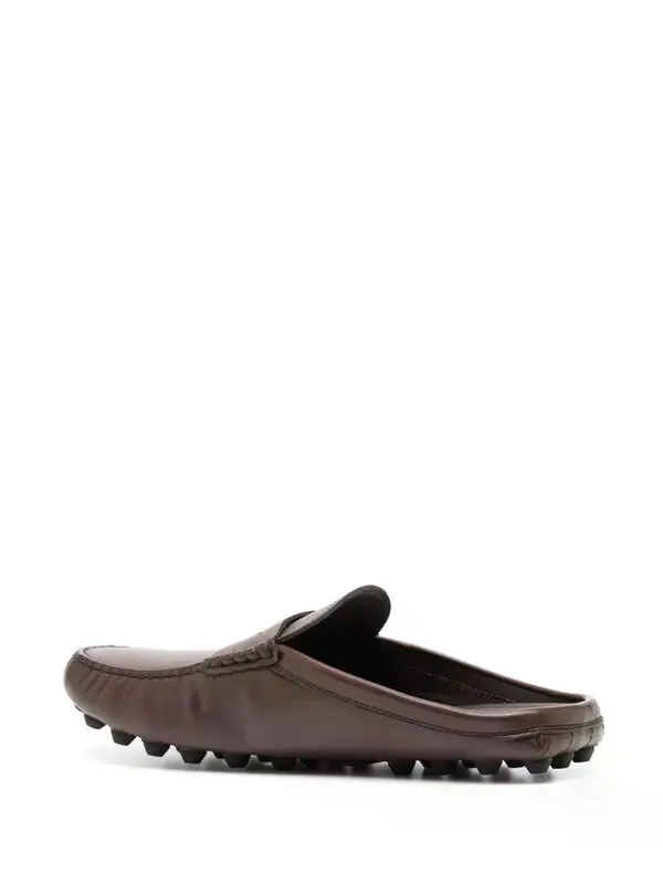 TOD'S Gommino Leather Penny Mules - Brown