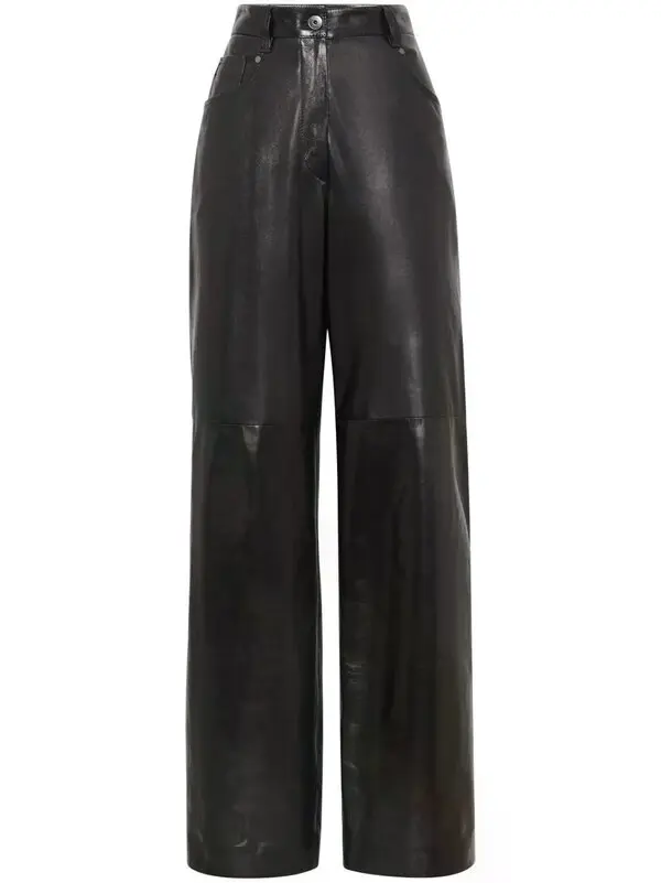Brunello Cucinelli High-waisted Nappa Leather Trousers
