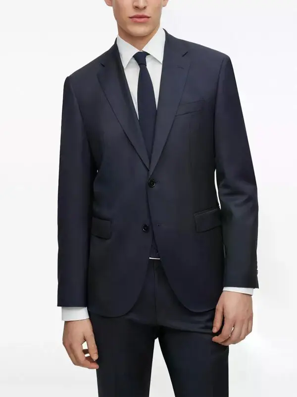 BOSS Single-breasted Fitted Blazer - Blue