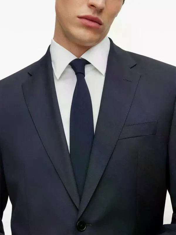 BOSS Single-breasted Fitted Blazer - Blue