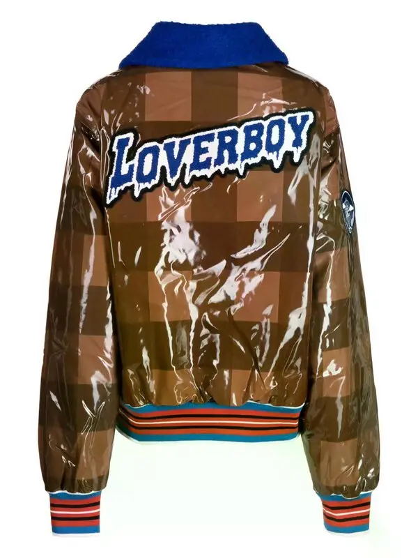 CHARLES JEFFREY Checked Varsity Bomber Jacket