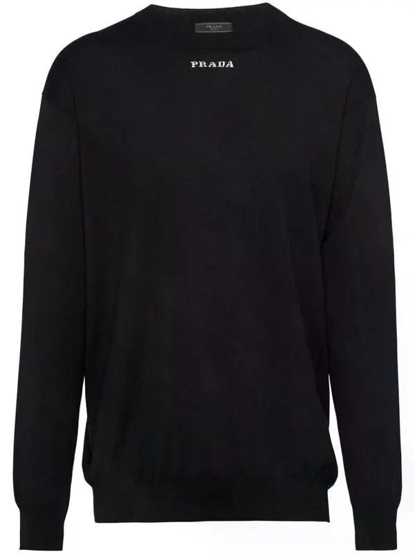 Prada Intarsia-logo Cashmere Jumper