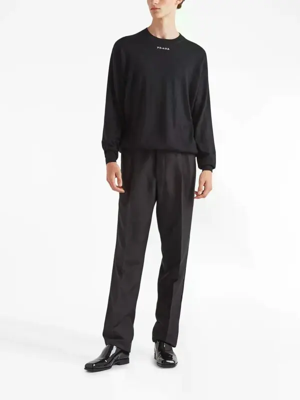 Prada Intarsia-logo Cashmere Jumper