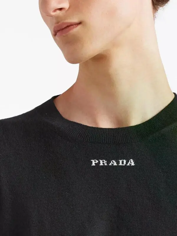 Prada Intarsia-logo Cashmere Jumper