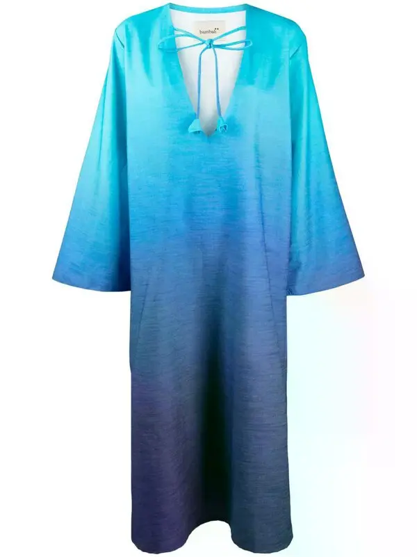 BAMBAH Mosa Gradient-effect Linen Kaftan