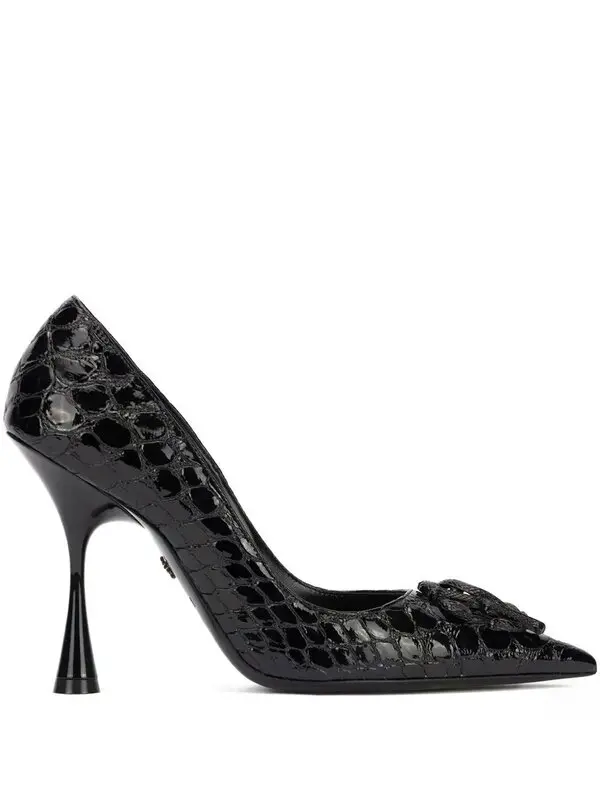 Roberto Cavalli Crocodile-effect High-heel Pumps